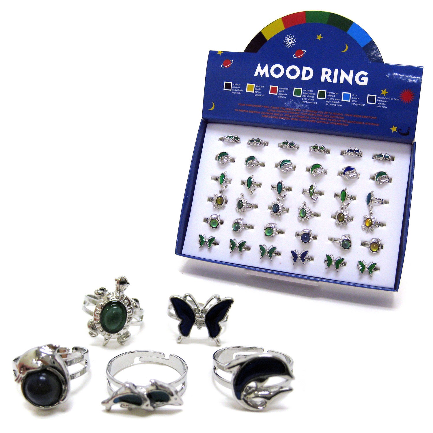 Animal Mood Rings - 36 Count – Rebecca's Toys & Prizes