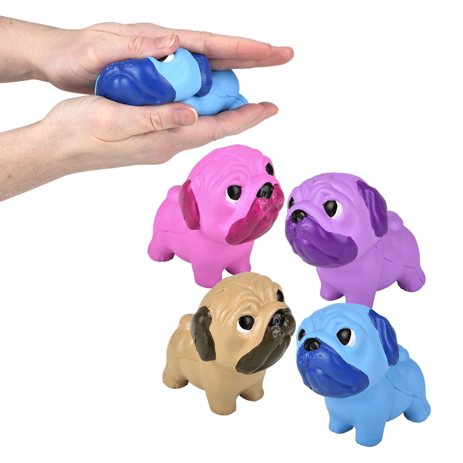 Squishy Pug - 4 1/4 Inch - Assorted Colors – Rebecca's Toys & Prizes